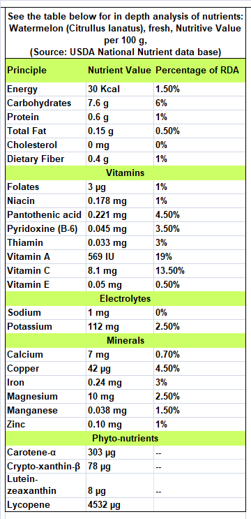 8 amazing Watermelon nutrition facts and health benefits
